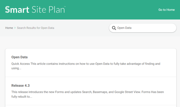 Search Bar - Smart Site Plan | Docs